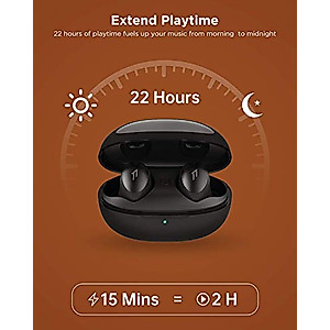 1MORE Colorbuds Wireless Earbuds Bluetooth 5.0 Headphone with Fast Charging, Qualcomm Chip IPX5 Waterproof Stereo in-Ear Earphones CVC8.0 Build-in Dual Mic ENC Auto Play/Pause Aptx, AAC, 22H (Renewed)