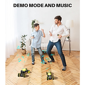 DODOELEPHANT Gesture Sensing RC Stunt Car, Kids Remote Control Cars Toys 4WD Monster Truck Crawler with Gravity Sensor 2.4Ghz 9.5mph 1:28 Transform Offroad Birthday Christmas for Boys Girls