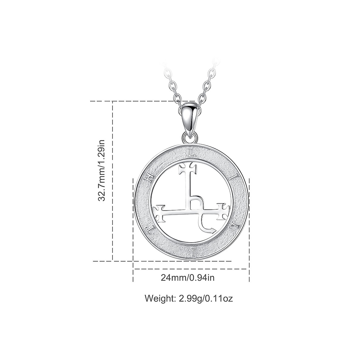 CELESTIA Lilith Necklace for Women Sterling Silver Pegan Jewelry Lilith Sigil Pegan Gifts for Women