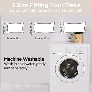 TSSPLUS Satin Pillow Cases Standard Size, White Pillow Cases, White Bed, Cooling Pillow, Soft Pillow, Similar to Silk Pillow Cases, Room Decor, Gifts for Women, Gifts for Men (Standard, Ivory)