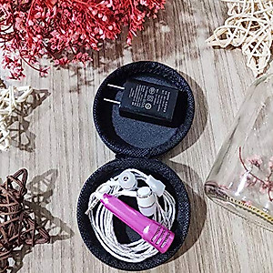 6PACK Portable Round Earphone Carrying Case Mini Pouch Storage for Smartphone Earphone Bluetooth Headset Storage Bags