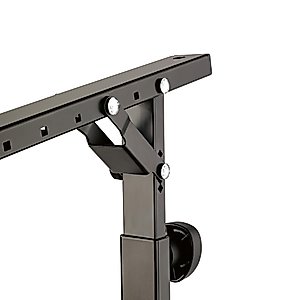 K&M Konig & Meyer 18811.000.55 Keyboard Stacker | Compatible w/ K&M Omega Table Style Stand | Add Keyboard, Laptop, Midi Controller, Mixer | Height/ Tilt/ Width Adjustment | Steel | German Made Black