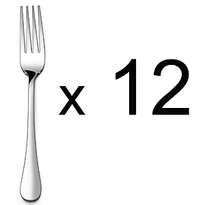 E-far Salad Forks Set of 12, Appetizer Dessert Forks Stainless Steel, Silverware Flatware Small Forks, Mirror Finish, Dishwasher Safe, 6.7-Inch