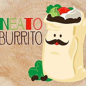 CafePress Neato Burrito Rustic Wood Ornament, 2.75"x2.5"