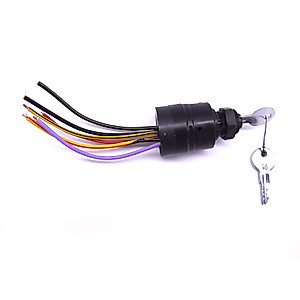 Boat Engine 87-17009A2 Starter Ignition Switch for Mercury Marine Mercruiser Quicksilver Outboard Motor Control Box, 3 Position, 6 Wire, fits Sierra MP41070-2
