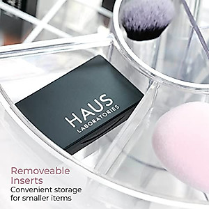 iDesign The Sarah Tanno Collection Lazy Susan Spinning Cosmetic Organizer, Clear 7.7" x 7.7"