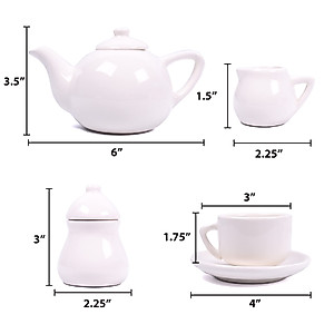 Just My Style Paint Your Own Rainbow Tea Set by Horizon Group USA Multi