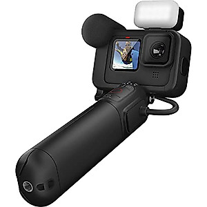 GoPro HERO11 Black Creator Edition - Includes Volta (Battery Grip, Tripod, Remote), Media Mod, Light Mod, Waterproof Action Camera + 64GB Card, 50 Piece Accessory Kit and 2 Extra Batteries