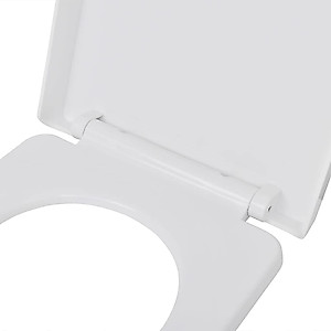 VRAXO Soft-close Toilet Seat with Quick-release Design White Square,Toilet & Bidet Seats-4.14lbs