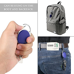 AOMIG 3PCS Retractable Badge Reel with Carabiner Badge Holder, Badge Reels Retractable Heavy Duty with Carabiner Reel Clip and Ring, Badge Holders for ID Card Key Keychain(Pink&Purple&Blue)