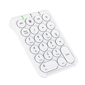 iClever Number Pad, KP08 Bluetooth Number Pad, Ultra Slim and Lightweight, USB-C Charge, Number Pad for Laptop, iPad, Mac, iMac, Tablet, PC Desktop