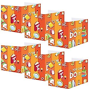6 Pcs Privacy Boards Classroom Privacy Screen Classroom Desk Dividers for Students Bright Colored Desk Privacy Panel Privacy Folders for School Teacher Student Study Test Classroom (Elegant Style)
