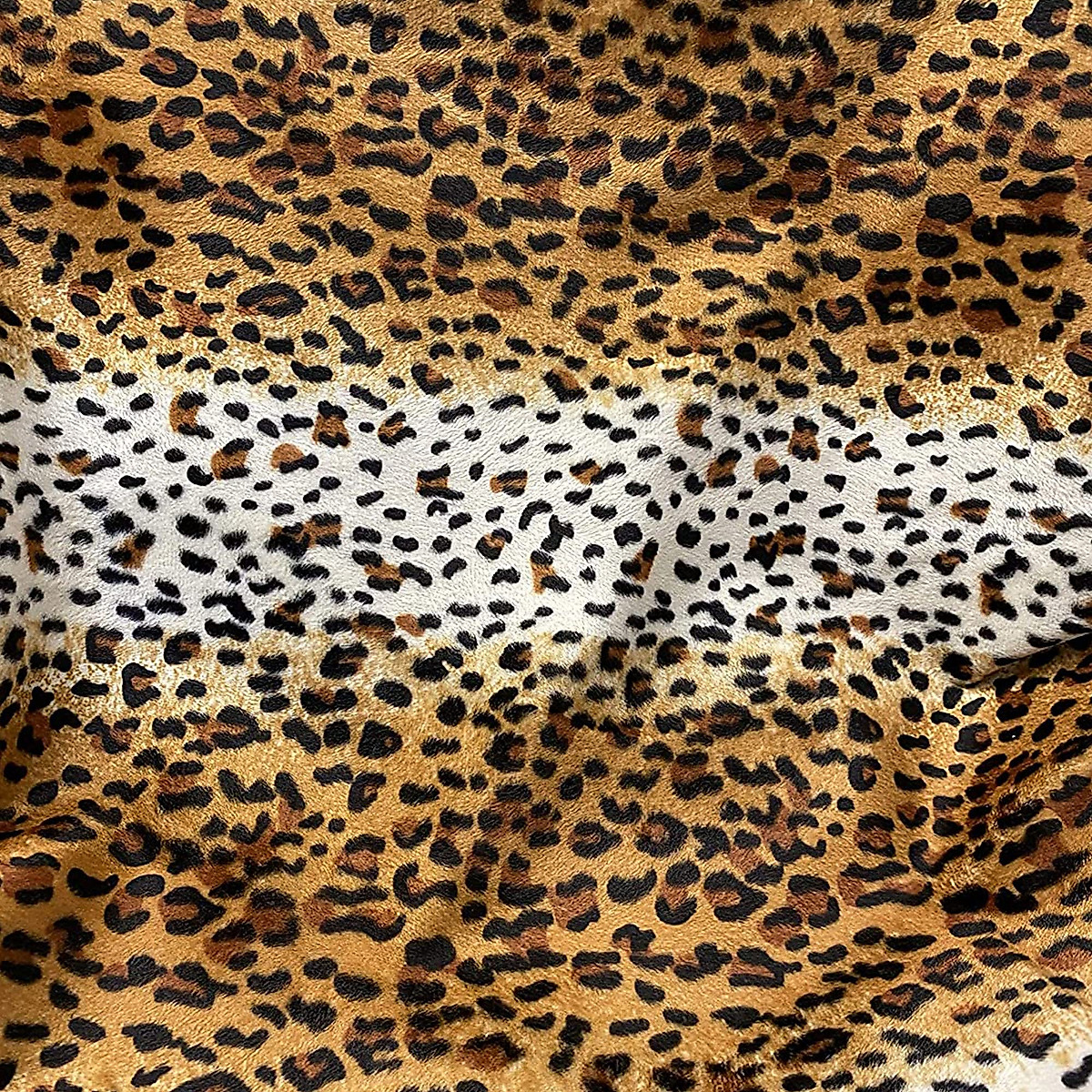 FabricLA Velboa S-Wave Animal Print Fabric - Short Pile Faux Animal Fur Fabric - 60" Inches (150 CM) Wide - Fake Animal Fur Fabric - Cheetah, 1 Continuous Yard