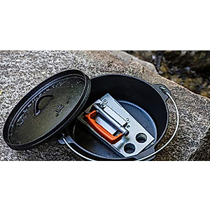 CampMaid Collapsible Charcoal Chimney Starter - Charcoal Starter for Portable Grills, Dutch Ovens, & Camping Stoves - Outdoor Cooking Tools & Accessories - Emergency Preparedness Camping Tool