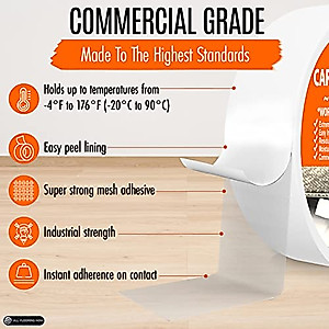 ALL FLOORING NOW Double Sided Tape Heavy Duty Carpet Tape 2in x 90ft For Carpet Tiles, Rug Tape, Vinyl Flooring, Indoor Outdoor Carpet, Grip Tape, Rug Tape Hardwood Floor Double Stick Tape Rug Gripper