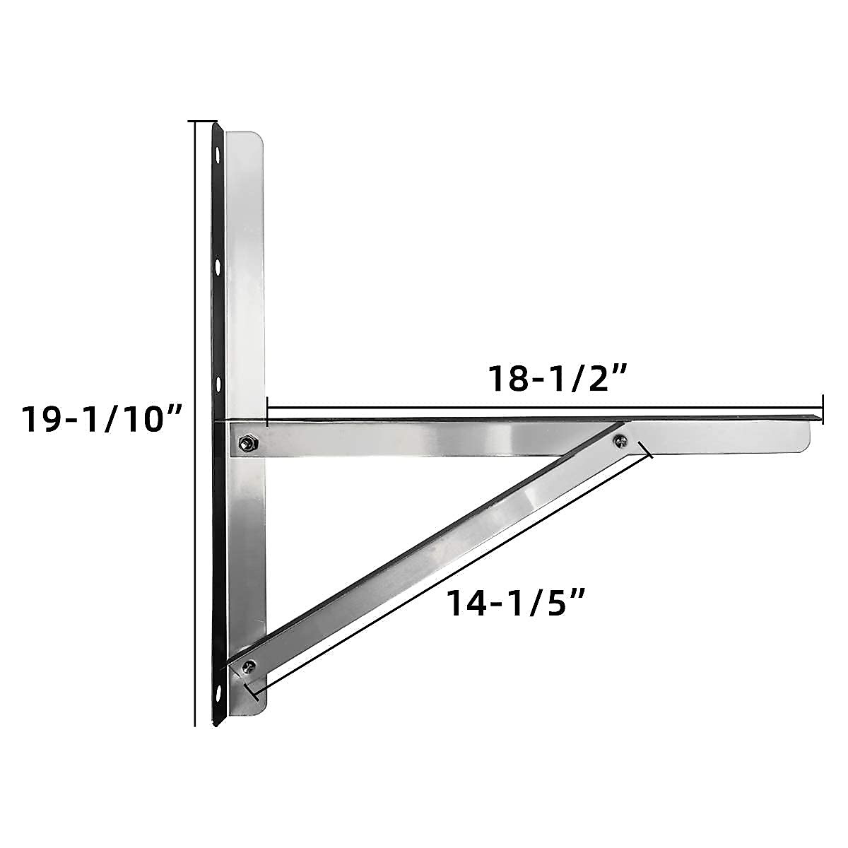 JEACENT Wall Mounting Bracket Rust Free Stainless Steel Support for 9000-24000BTU Condenser Ductless Mini Split Air Conditioner Heat Pump Systems