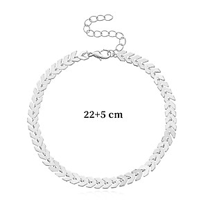 Bonlting Fashion Ankle Bracelet Women Sterling Silver Anklet Foot Jewelry Chain Beach
