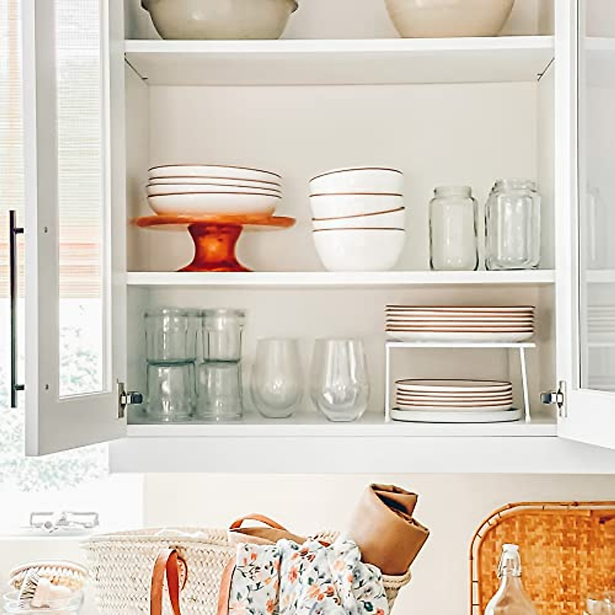 Mora Ceramic Dinner Plates Set of 6, 10 inch Dish Set - Microwave, Oven, and Dishwasher Safe, Scratch Resistant, Modern Rustic Dinnerware- Kitchen Porcelain Serving Dishes - Vanilla White