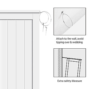 Yaheetech Bathroom Floor Storage Cabinet, Bathroom Freestanding Cabinet with 3 Large Drawers & Adjustable Shelf, 12 x 24 x 32 Inches, White