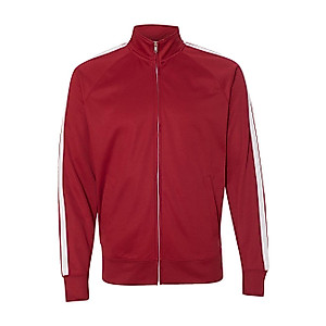 Independent Trading Co. - Lightweight Poly-Tech Full-Zip Track Jacket - EXP70PTZ - 2XL - Brick Red