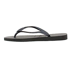 Havaianas Slim Women's Slippers, Black,7/8 US Women