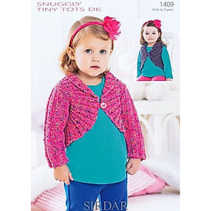 Sirdar Baby Cardigan & Waistcoat Tiny Tots Knitting Pattern 1409 DK