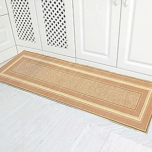 Gloria Non Slip Rubber Back Kitchen Rug Kitchen Runner Kitchen Mat Carpet for Kitchen Anti Slip Stair Treads (Emy-Rsg, Runner (23"x84"))