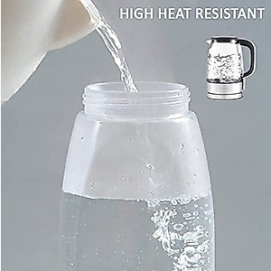 Frcctre 2 Pack Plastic Water Pitcher with Lid, 74 Oz Clear Airtight Beverage Pitcher Juice Container Water Carafe Fridge Jug for Juice, Coffee, Iced Tea, Lemonade, Heat Resistant & Shatter-proof