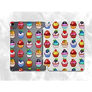 Cute Cake Cupcakes Sweets case Compatible with iPad Mini Air Pro 7.9 8.3 9.7 10.2 10.9 11 12.9 inch Pattern Cover New 2022 2021 Trifold Stand 3 4 5 6 7 8 9 Generation 500 (12.9 iPad Pro 3/4/5 gen)