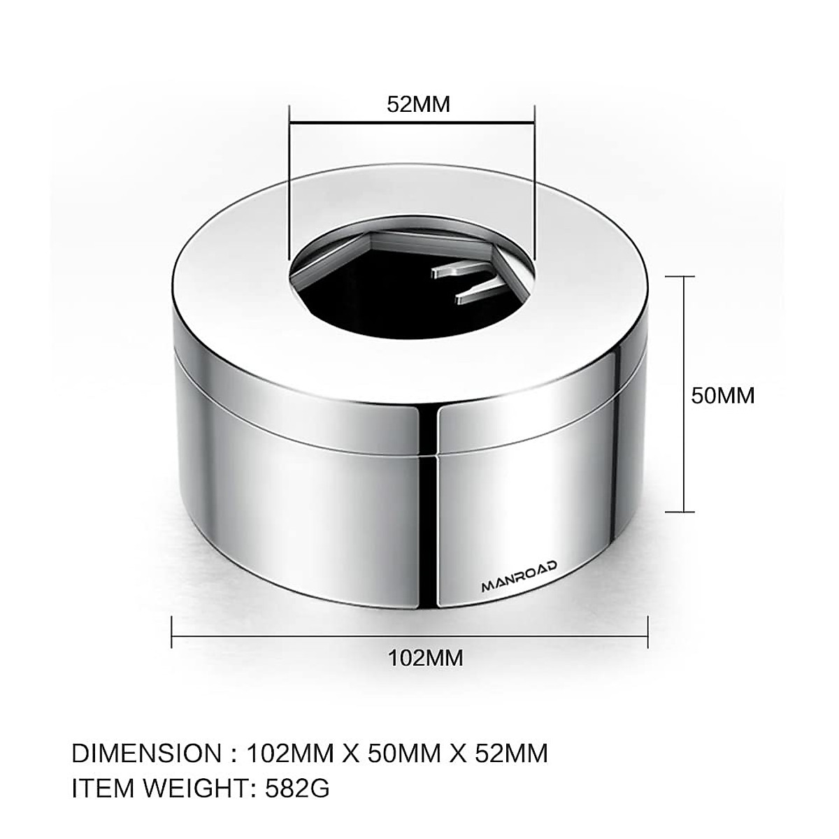 MANROAD Ashtray, Smokeless Ashtrays for Cigarettes Indoor Cigar Ashtrays 304 Stainless Steel Ash Tray Outdoor Car Ashtray with Lid Smell Proof Windproof Ashtray for Home Office Patio Decoration