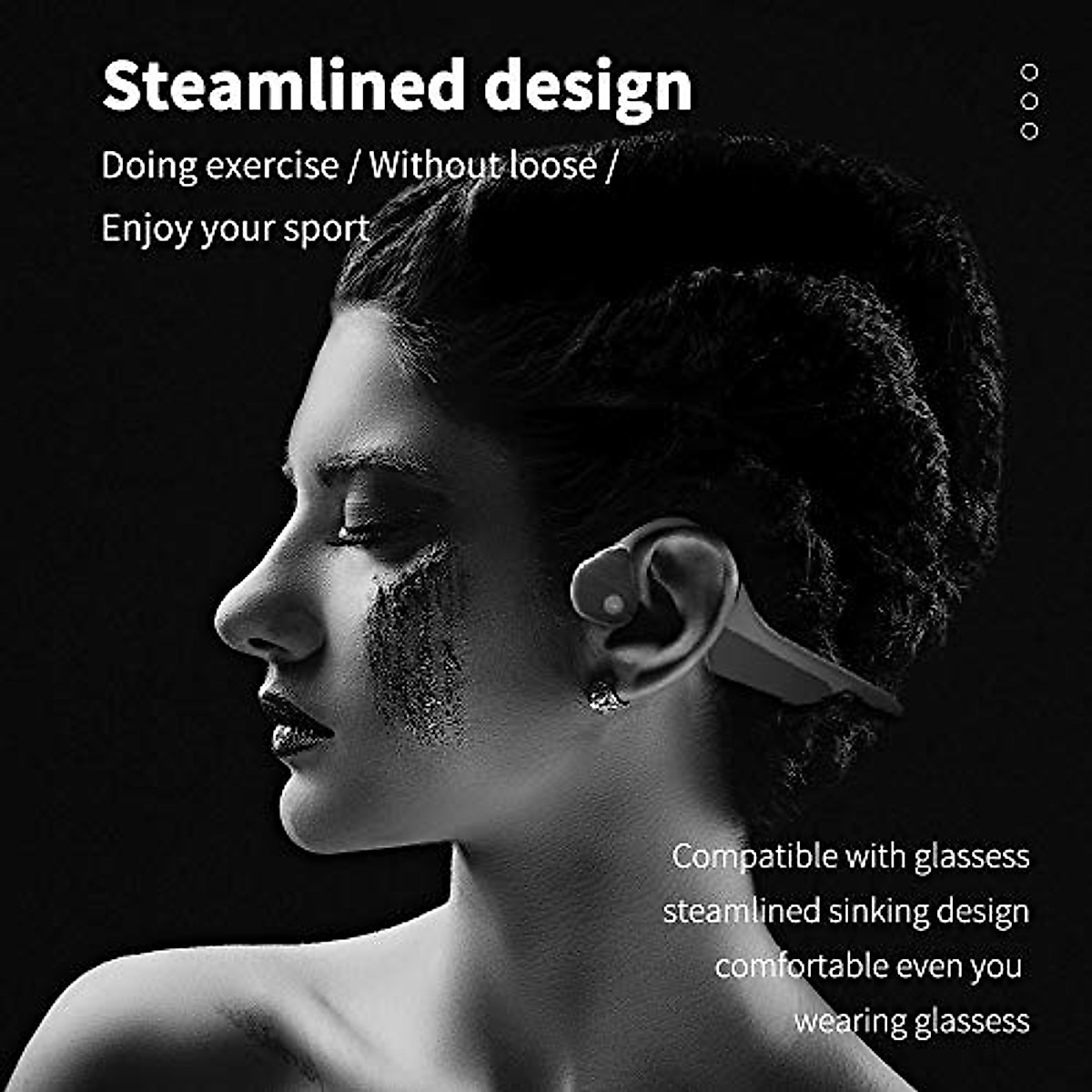 PREFIGHTCAT Wireless Bluetooth Bone Conduction Headphones Open-Ear Sweat Resistant Wireless Earphones for Workouts and Running