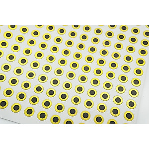 2MM-20MM Fishing Lure Eye Gold Colour 2D Flat Eye Fishing Eyes 2D Holographic Lure Eyes Making Fly Tying Fake Fish Eyes DIY Lifelike Realistic Artificial Holographic Fake Eyes (5MM-500PCS)