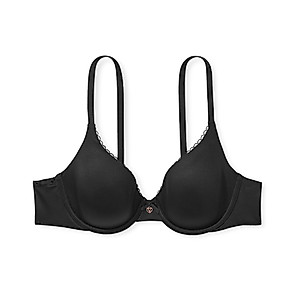 Victoria's Secret Perfect Coverage T Shirt Bra, Full Coverage, Lightly Lined, Adjustable Straps, Bras for Women, Body by Victoria Collection, Black (34B)