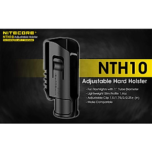 NITECORE NTH10 Adjustable Hard Holster for Flashlights with 1 inch Tube Diameter