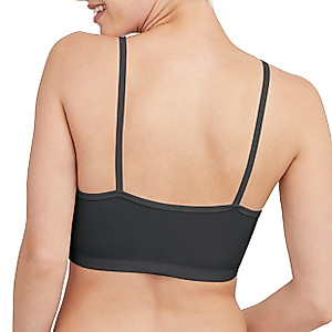 Hanes womens Cotton String Bralette, 3-pack Bra, 3 Pack - Black, Small US