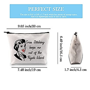 GJTIM Needleworker Gift Sewing Lover Gift Sewing Project Bag Cross Stitch Project Bag Accessories Case for Cross Stitch Lovers (Cross Stitching Bag)