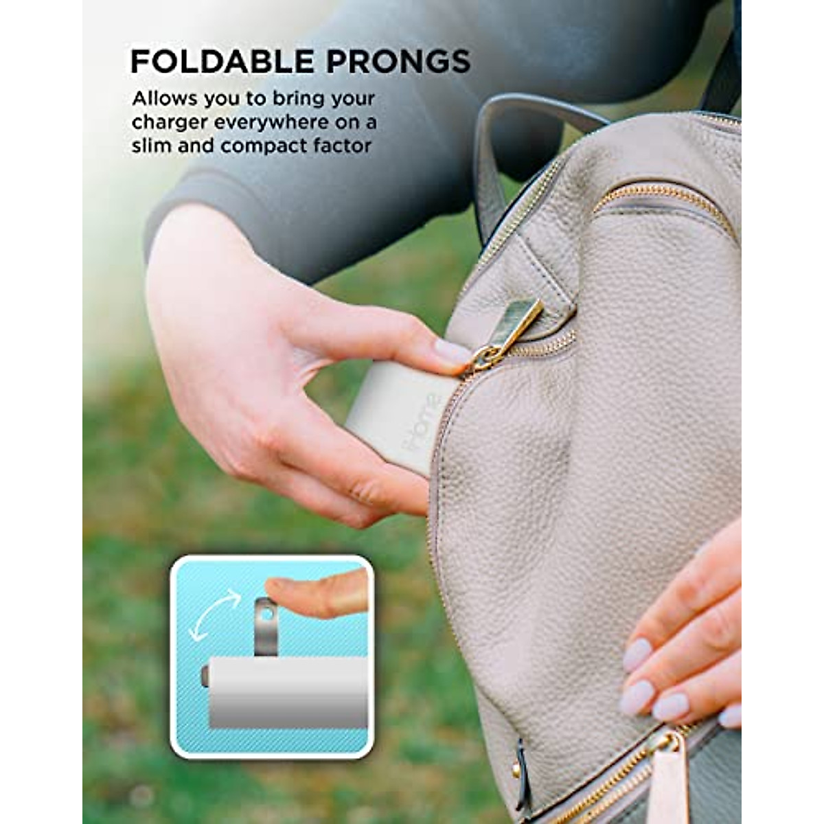 iHome USB C Charger: AC Pro 20W Multiport USB Charger (1 USB-C Port, 1 USB-A Port), Flat USB C Charger Block, Dual Port USB Plug Adapter & Phone Charging Block