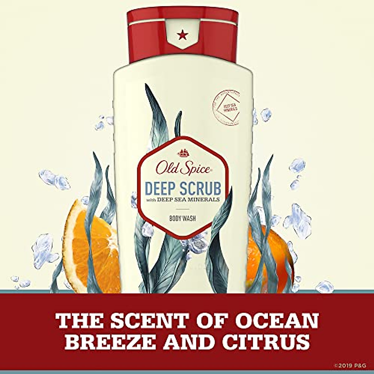 Old Spice Body Wash for Men, Deep Scrub with Sea Minerals Scent, 16 Fl Oz (Pack of 4)