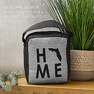 Elements Florida Home Sentiment Fabric Door Stopper, Gray and Black