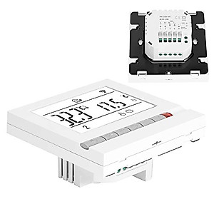 Smart Electric Heating Thermostat, LCD Display WiFi Programmable Baseboard Heater Thermostat APP Voice Control Works with 95-240V Alexa Google Assistant