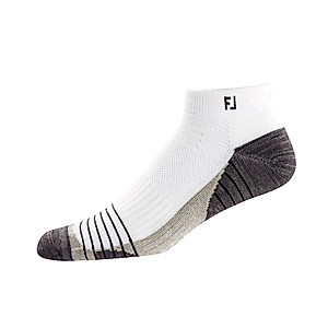 FootJoy Men's TechSof Tour Sport Socks, White, Fits Shoe Size 7-12