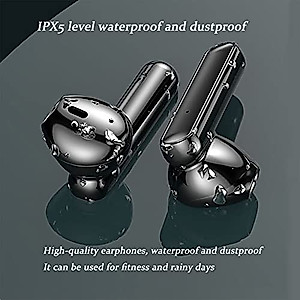 Estink Wireless Bluetooth Earphones,Waterproof Noise-Reducing Music Earphones,Sports Earbuds,Bluetooth 5.0 Technology,Large-Capacity Charging Bay,for iPhone,for Xiaomi(Black)