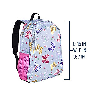 Wildkin 15 Inch Kids Backpack Bundle with Lunch Bag (Butterfly Garden)