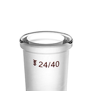 QWORK 1000 mL Borosilicate Glass Erlenmeyer Flask, Thick Wall Flask with 24/40 Outer Joint