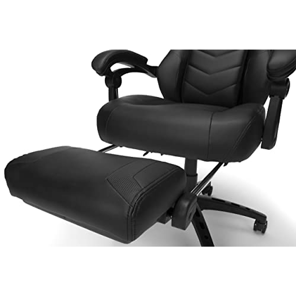 RESPAWN 110 Pro Gaming Chair - Gaming Chair with Footrest, Reclining Gaming Chair, Video Gaming Computer Desk Chair, Adjustable Desk Chair, Gaming Chairs For Adults With Headrest Pillow - Black