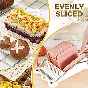 2 Pcs Musubi Mold Musubi Maker Kit and 1 Pc Slicer Luncheon Meat Hot Dog Slicer Musubi Press Sushi Rice Mold for Kitchen, Restaurant, Home