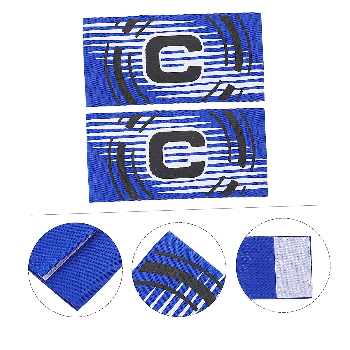 VANZACK 4 Pcs Armband Goalkeeper Kit Youth Captain Band Captain Hand Band Captain Arm Bands Captain for Soccer Running Equipment Soccer Training Fitness Polyester Adjustable