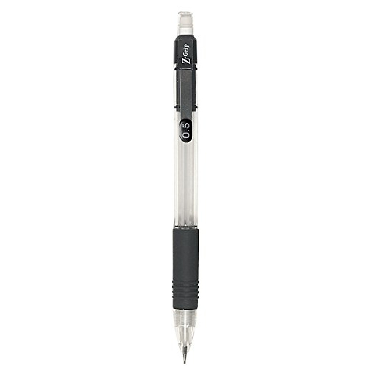 Zebra Pen Z-Grip Mechanical Pencil, 0.5mm Point Size, HB #2 Graphite, Black Grip, 12 Pack (52310)