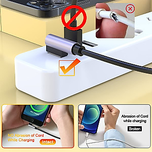 90 Degree Coiled Lightning Cable [MFi Certified & Data Sync], Right Angle Design Gaming LED iphone Cord, Coiled USB A to Lightning Cable Cord Data Transmission Compatible with iPhone/Ipad Product