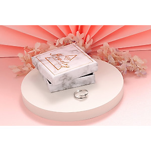 EJALEN 925-Sterling-Silver Inspirational Keep Going Rings - Adjustable Wrap Encouragement Arrow Ring Jewelry Inspirational Gifts for Women Men (White Gold)